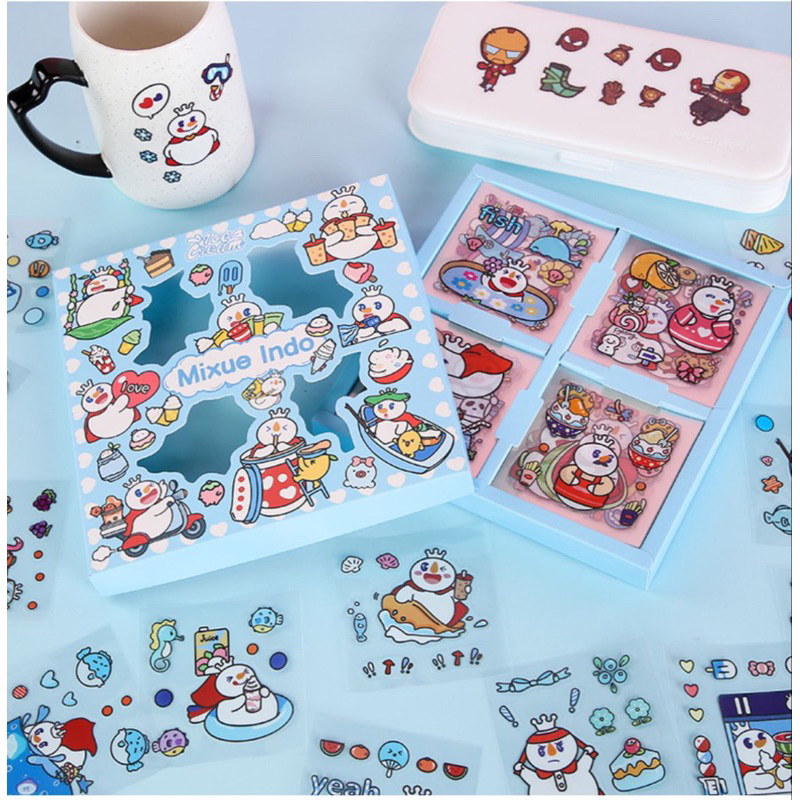 Jual stiker tempel lucu/stiker buku/sticker gelas/sticker karakter ...