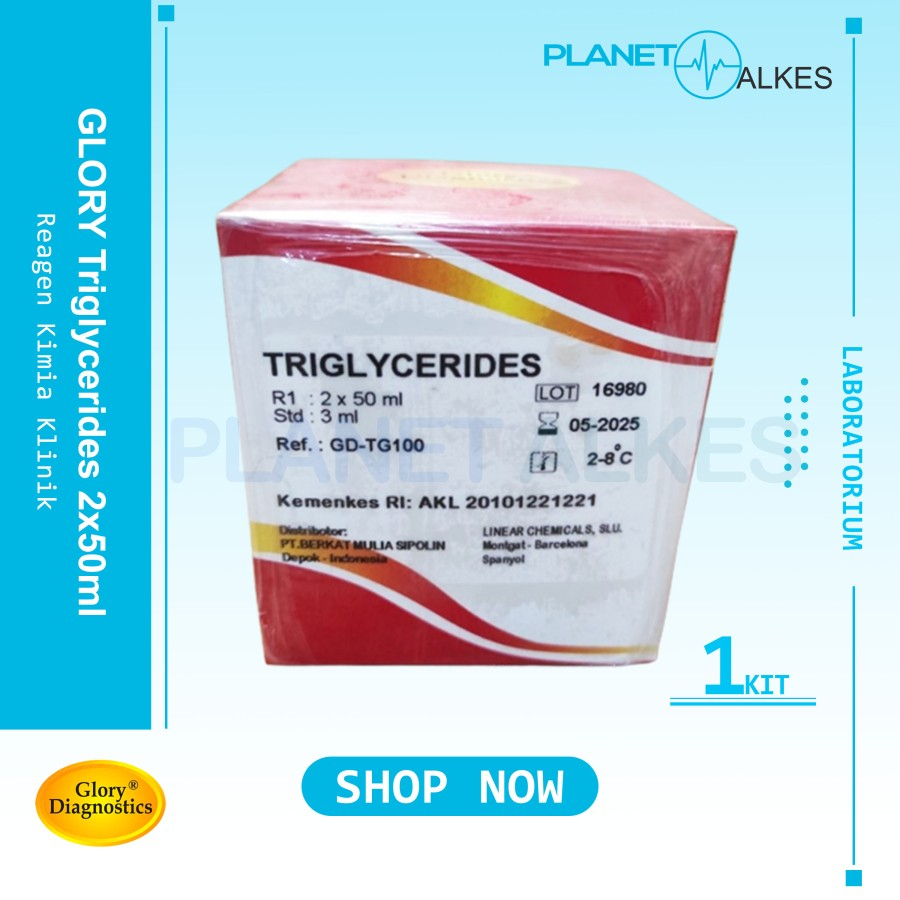 Jual Reagen Triglycerides/Tg Trigliserid 2x50 ml Glory Diagnostics ED ...