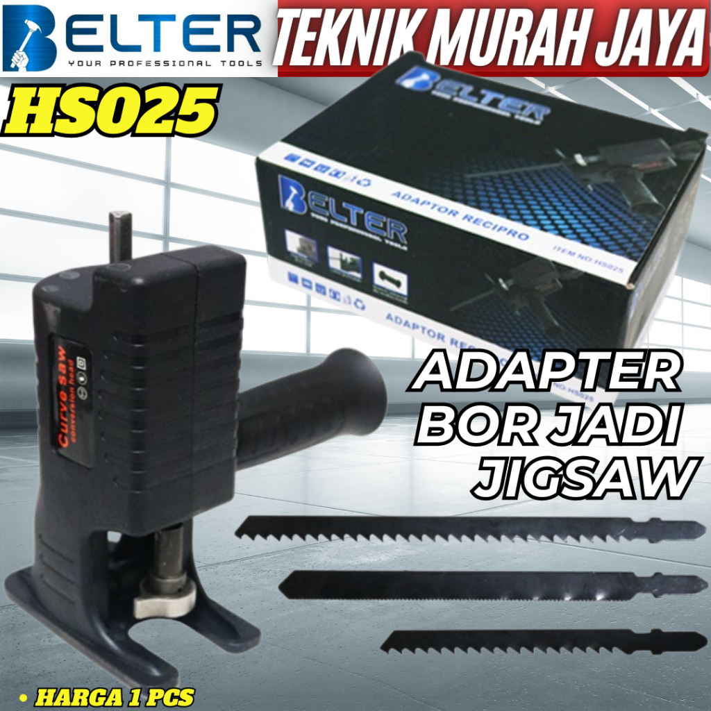 Jual BELTER HS025 Adaptor Recipro Adapter Bor Jigsaw Reciprocating Jig Saw | Shopee Indonesia