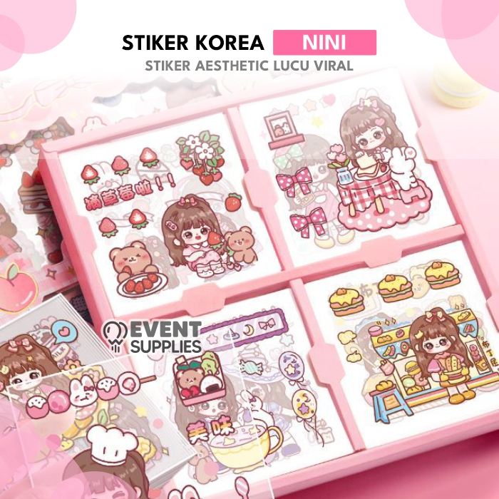 Jual Sticker Aestethic NINI Box Besar Isi 100 Lembar | Shopee Indonesia
