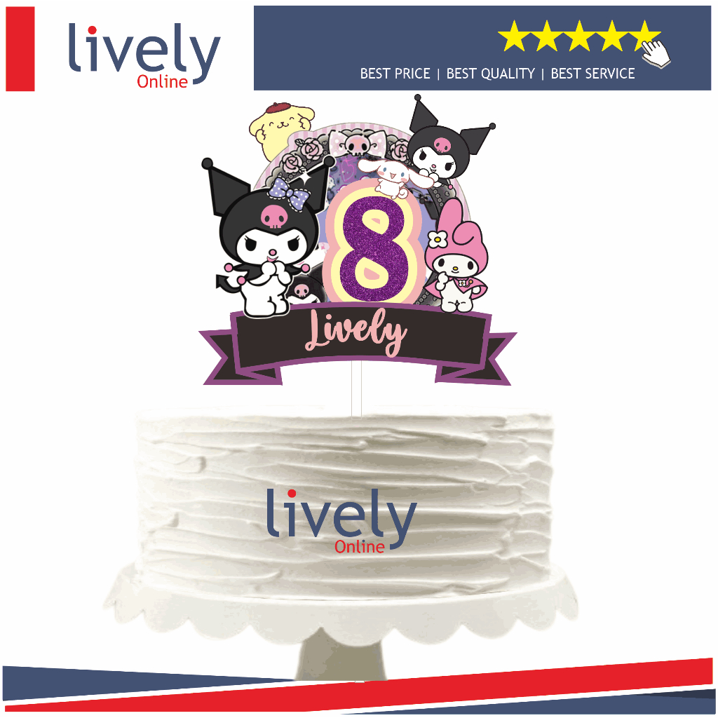 Jual Custom Nama 3D Cake Topper Kuromi Hiasan Kue Ulang Tahun | Shopee ...