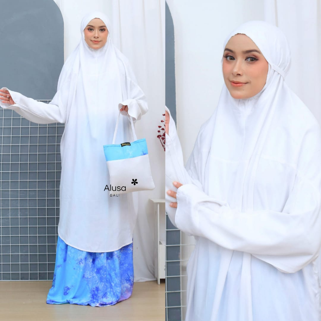 Jual Mukena HDM Berlengan Alusa ⠀ Mukenah HDM Potongan Atas Bawah Berlengan Terbaru 2023 Premium ...