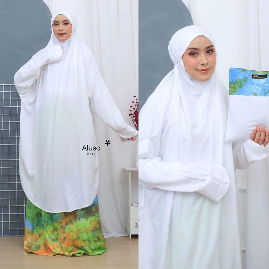 Jual Mukena HDM Berlengan Alusa ⠀ Mukenah HDM Potongan Atas Bawah Berlengan Terbaru 2023 Premium ...