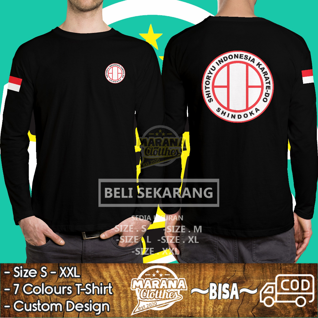Jual Kaos Karate Shindoka Shitoryu Indonesia Karate-DO DB Lengan ...