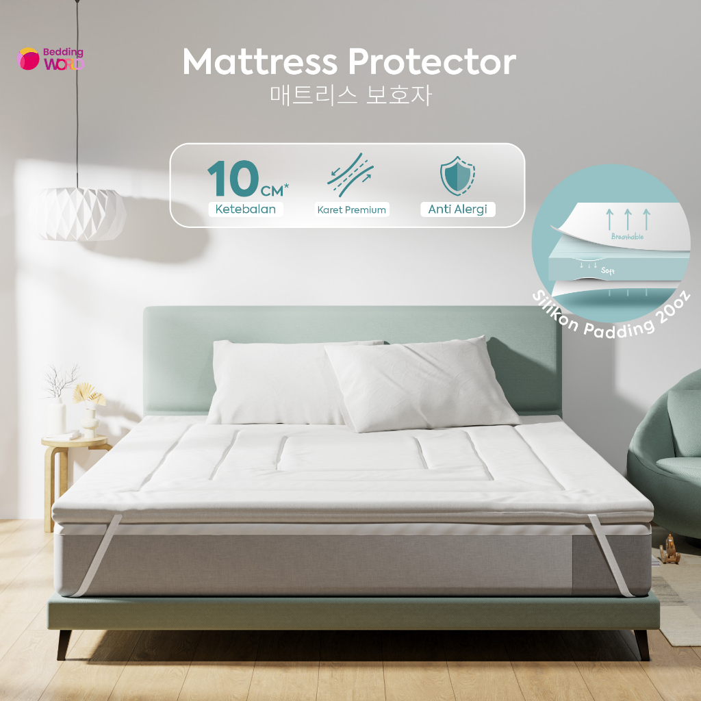 Jual Topper Matras Protector Microgel Tebal Empuk Pelindung Kasur