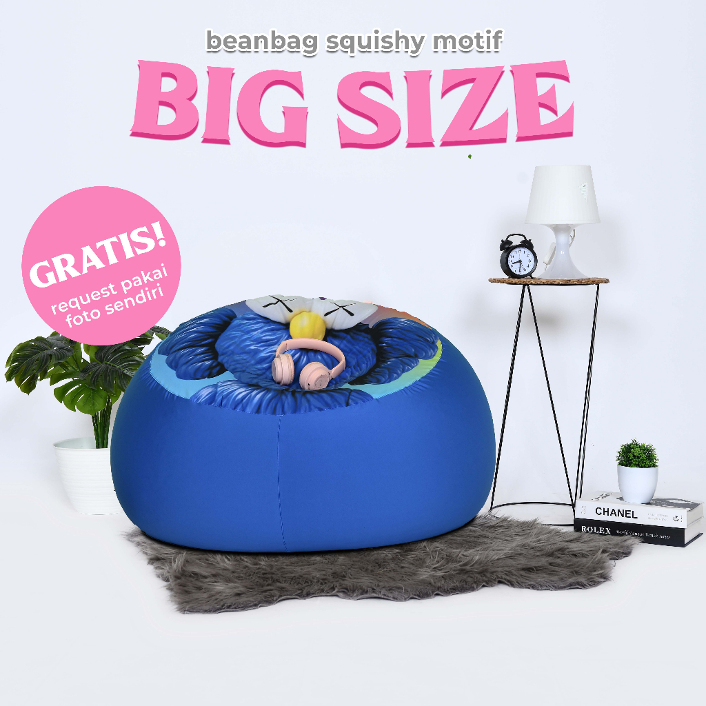 Jual Bean bag Sofa Squishy Spesial Motif Karakter Siap Pakai Size XXL | Shopee Indonesia