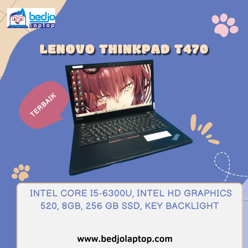 Jual LENOVO THINKPAD T470, INTEL CORE I5-6300U, INTEL HD GRAPHICS 520 ...