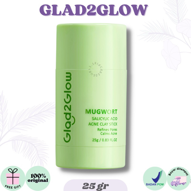 Jual GLAD2GLOW Mugwort Salicylic Acid Acne Clay Stick 25gr | Shopee ...
