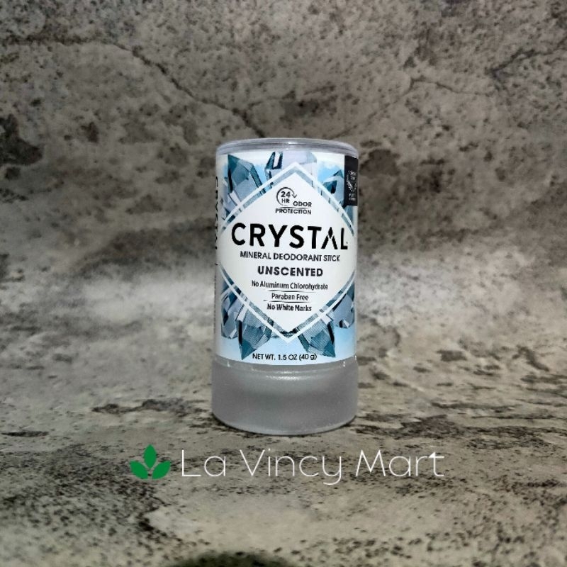 Jual Crystal Body Deodorant, Mineral Deodorant Stick, Unscented, 40 g ...