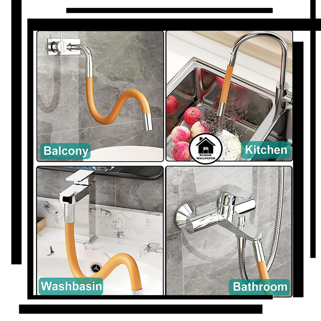 Jual RW Selang Air Flexibel 20cm 30cm 50cm Ekstensi Sambungan Kran Air ...