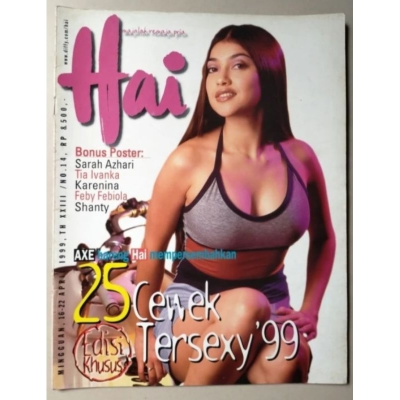 Jual Majalah Hai Edisi Khusus Cewek Tersexy 1999 - Cover Sarah Azhari | Shopee Indonesia