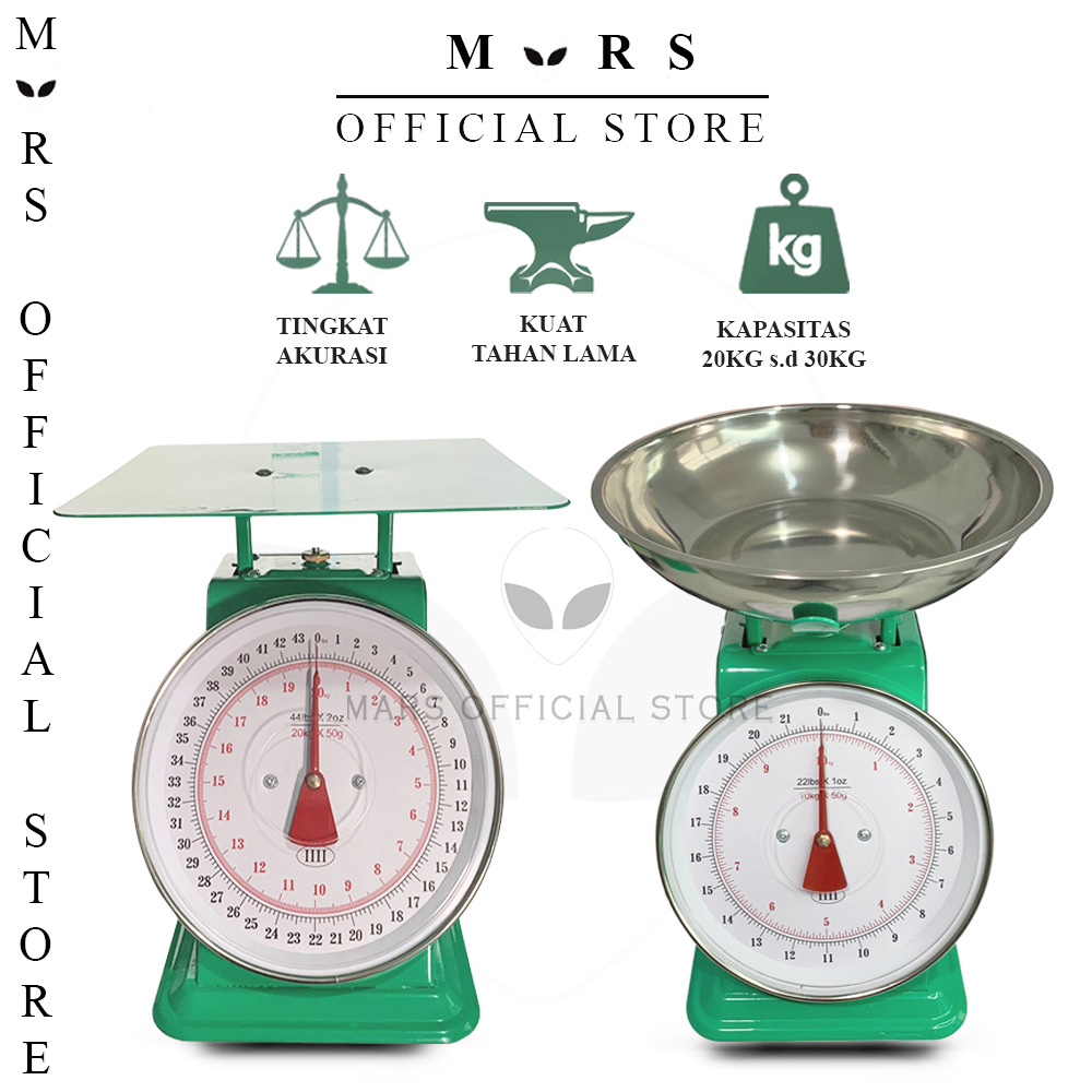 Jual RH-QE Timbangan Analog Manual Besi Stainless Buah Jarum Serbaguna 10kg 20kg 30kg Timbangan ...