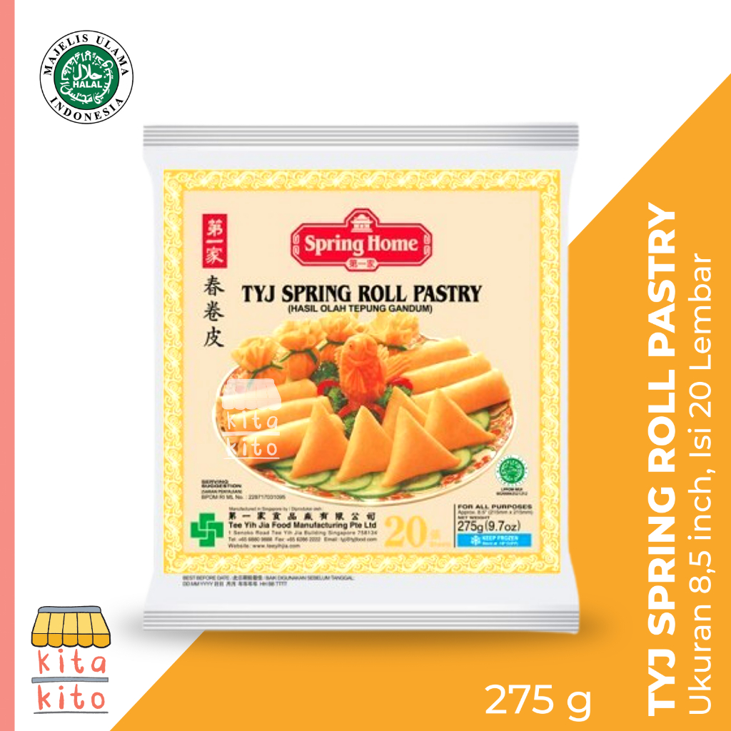 Jual TYJ Spring Roll Pastry 8.5 inch | Kulit Lumpia | Kulit Samosa ...
