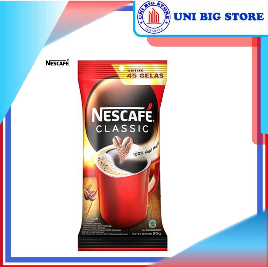 Jual NESCAFE Classic Kopi Robusta 90 gr Coffee Instan 100% Murni ...