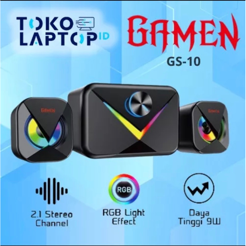 Jual Gamen GS10 / GS-10 Multimedia Speaker Gaming Subwoofer with RGB ...