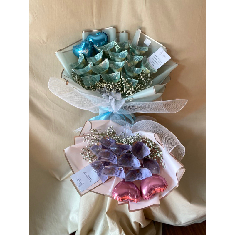 Jual Money Bouquet Model Roll xtra bb Buket uang | Shopee Indonesia