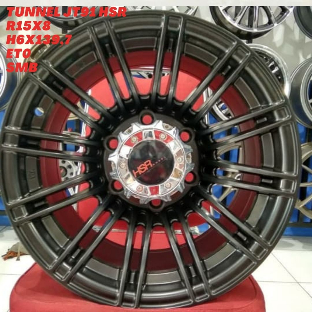 Jual Velg Mobil Ring 15 MODEL OFFROAD HSR TUNNEL R15 LEBAR 8 ET0 MATE ...