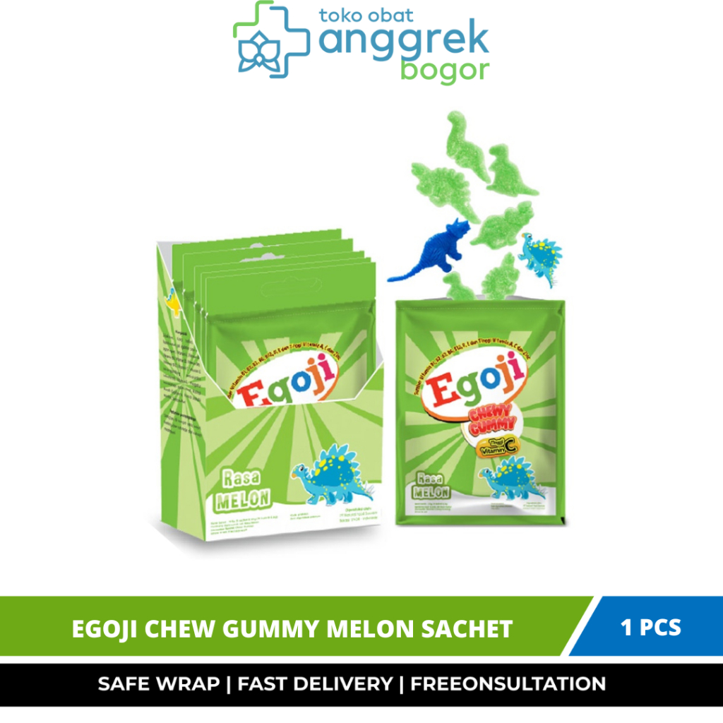 Jual EGOJI CHEW GUMMY MELON SACHET/SUPLEMEN MAKANAN/MEMELIHARA DAYA ...