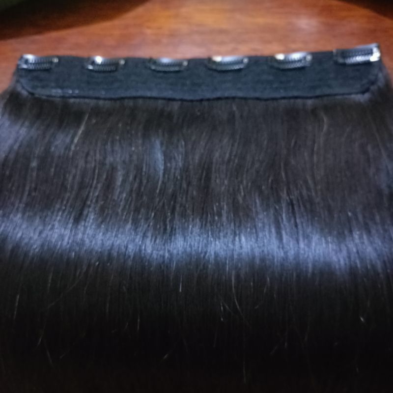 Jual hair clip rambut asli smothing tebal panjang 60cm | Shopee Indonesia