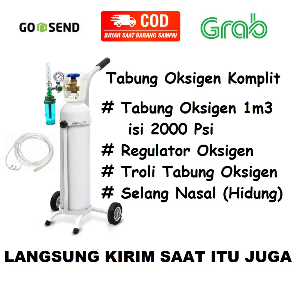 Jual Tabung Oksigen 1m3 Lengkap Siap Pakai | Shopee Indonesia
