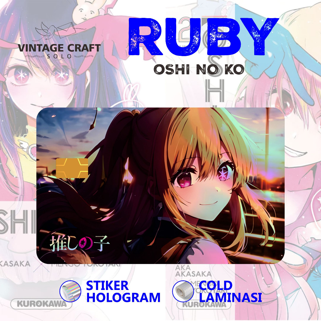 Jual Stiker Sticker Skin Card ATM Anime Oshi No Ko Hologram Premium ...