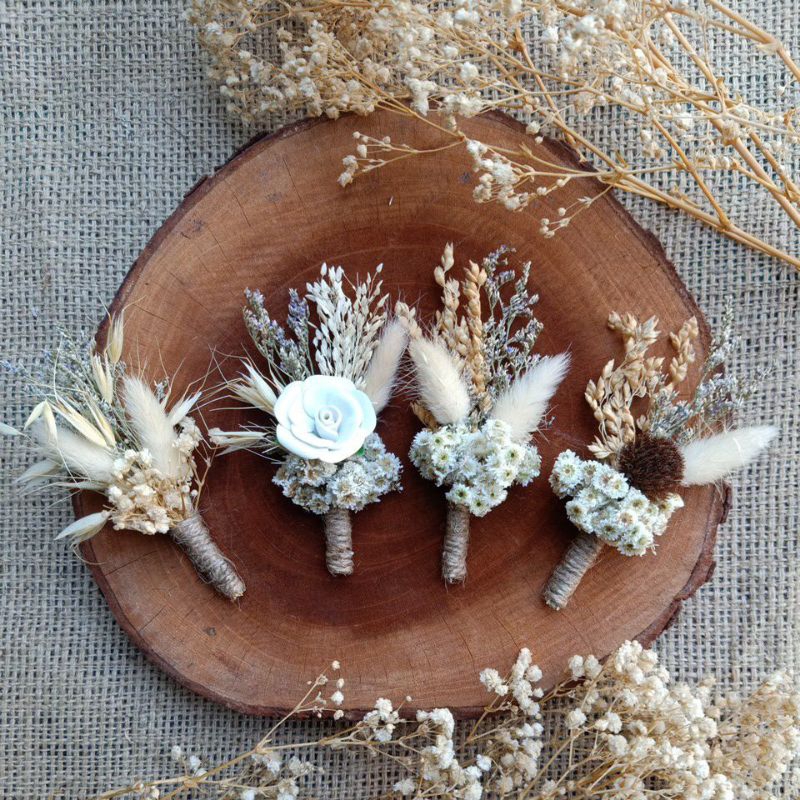 Jual corsage | Groom corsage / bunga jas pengantin /bunga kering / pin ...