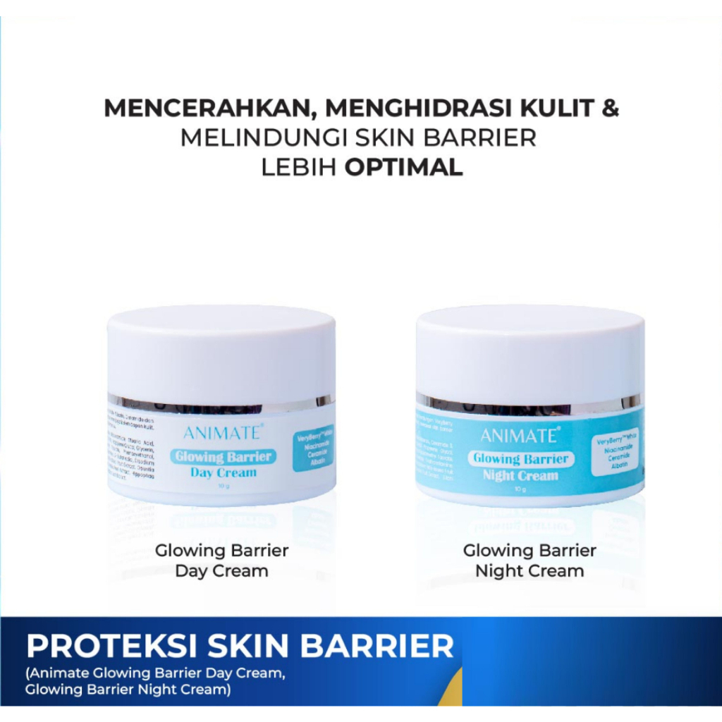 Jual Animate Proteksi Skin Barrier | Glowing Barrier Day Cream & Night ...