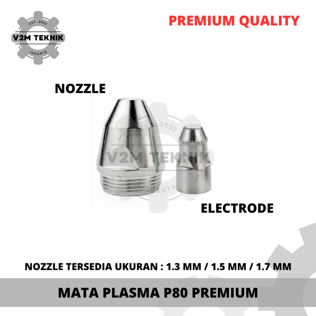 Jual Mata Plasma P80 Nozzle Electrode PREMIUM TEMBAGA (HARGA PER 10 SET ...