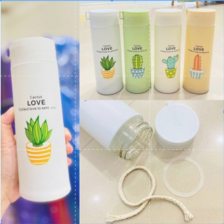 Jual Botol Minum Viral // Botol kaktus // Termos Minum // Botol Kaca ...