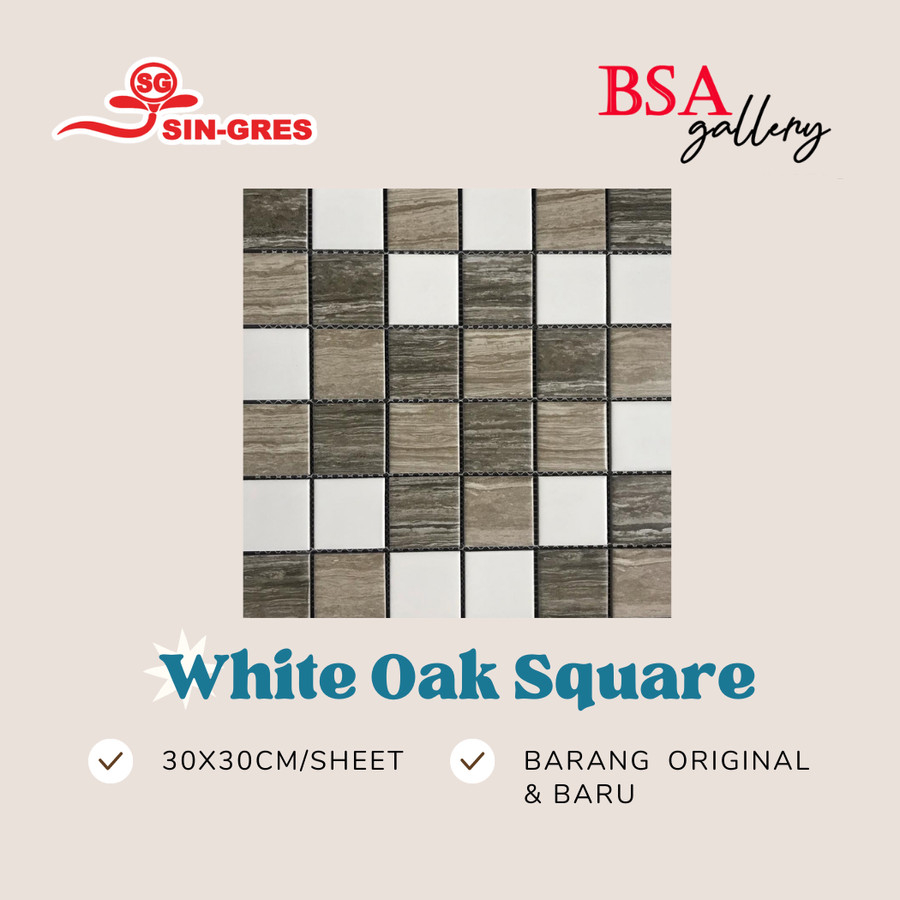 Jual KERAMIK MOSAIC DINDING COLOUR / MOZAIK COKELAT LANTAI BACKSPLASH ...