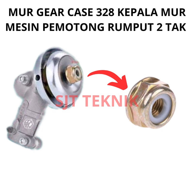 Jual mur gear case mesin potong rumput 2 tak mur kepala pisau mesin ...