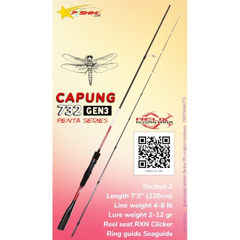 Jual Joran Capung 732 4-8lb GEN 4 by Relix Nusantara new 2021 SP BC | Shopee Indonesia