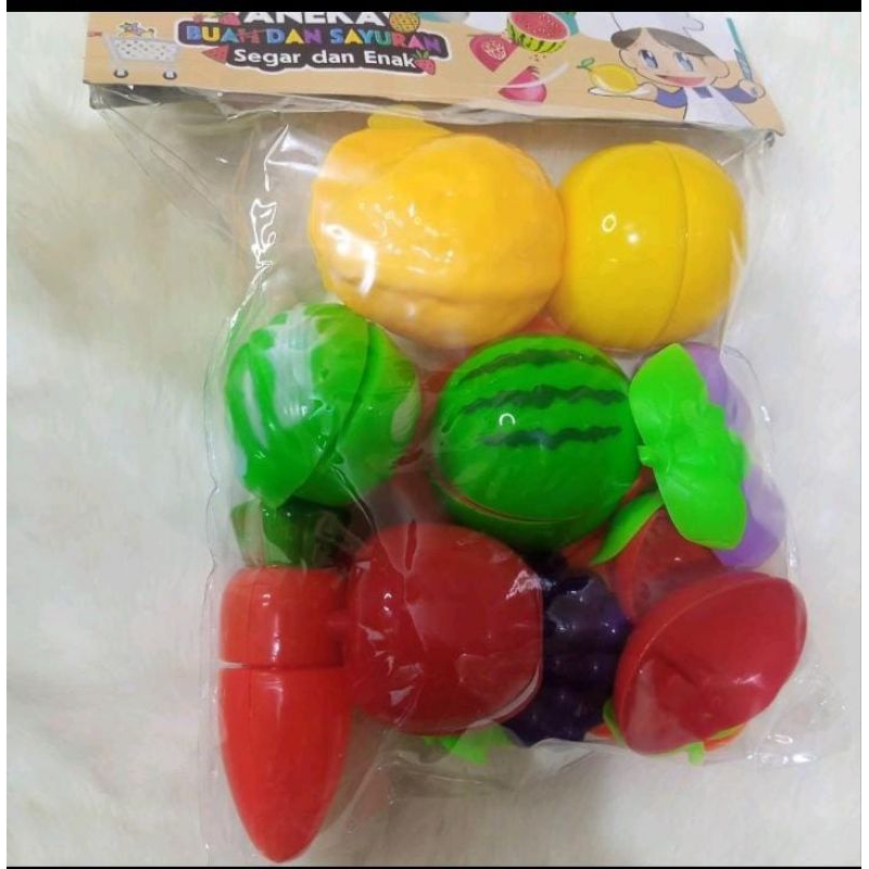 Jual Mainan buah potong perekat set | Shopee Indonesia