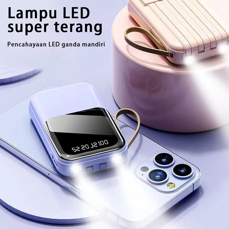 Jual powerbank 20000mAh Power Bank Fast Charging PowerBank mini with 4 ...