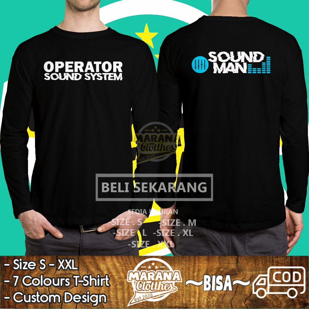Jual Kaos Sound Man Operator Sound System DB Lengan Panjang Baju Musik ...