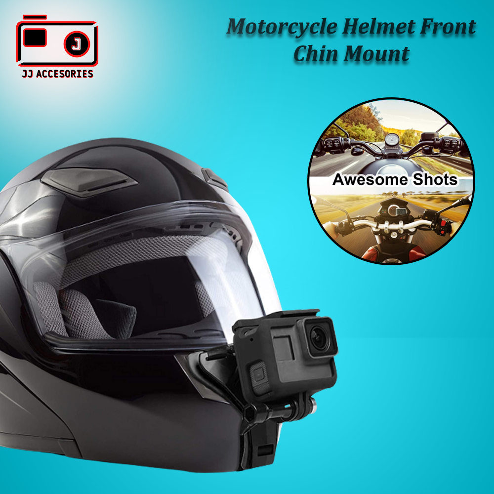 Jual Motorcycle Helmet Helm Front Chin Mount Bracket Holder GoPro ...