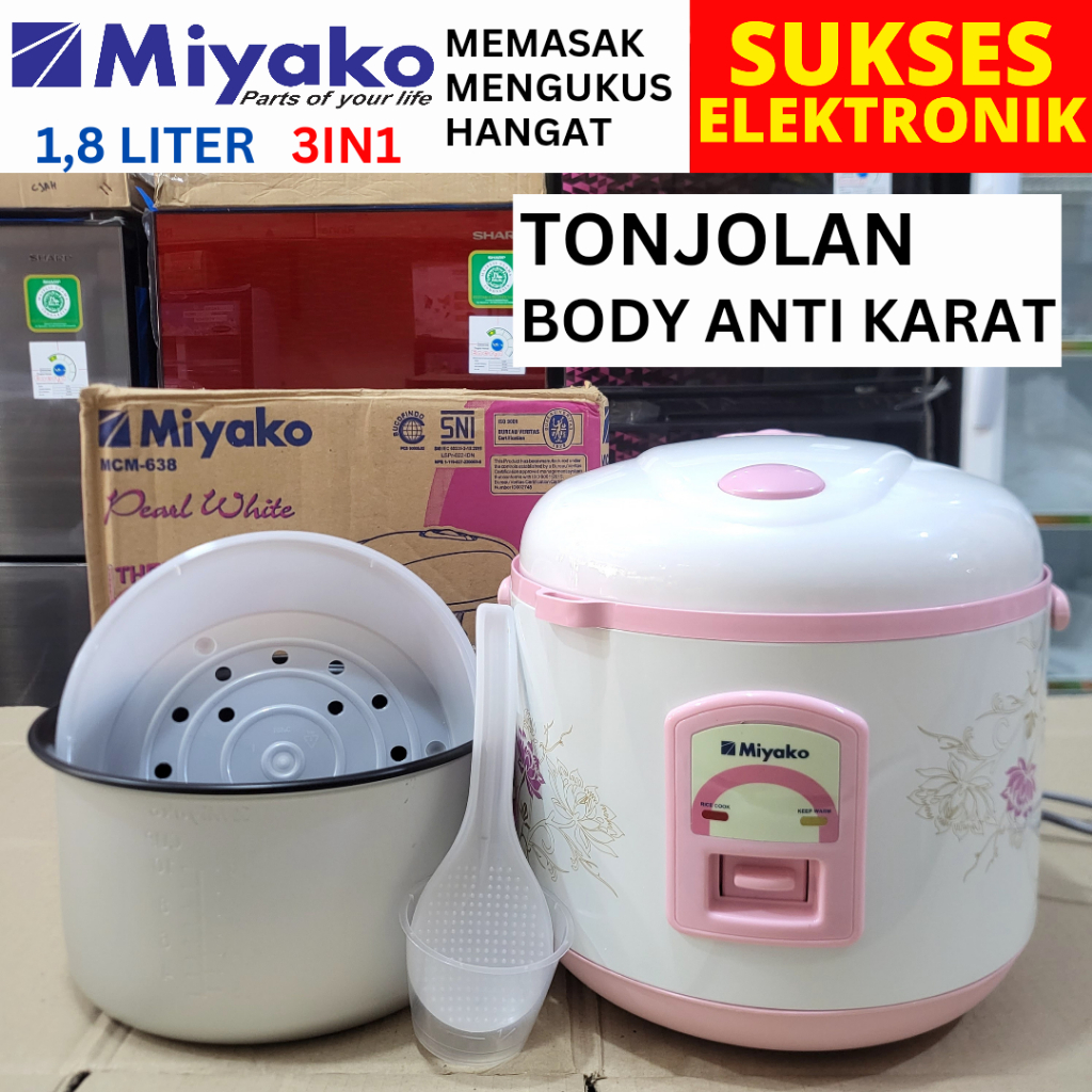 Jual RICE COOKER MIYAKO 2 LITER / MAGICOM MEJIKOM MIYACO 638 2 L MODEL ...