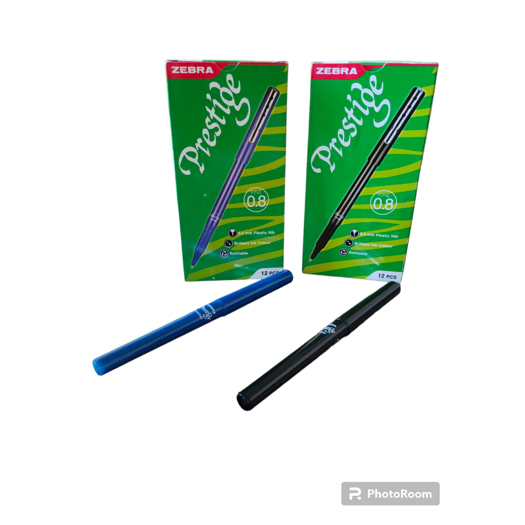 Jual Bolpoin Prestige Zebra 0,8 mm / Pen Biru / Pen Hitam / Pulpen ...