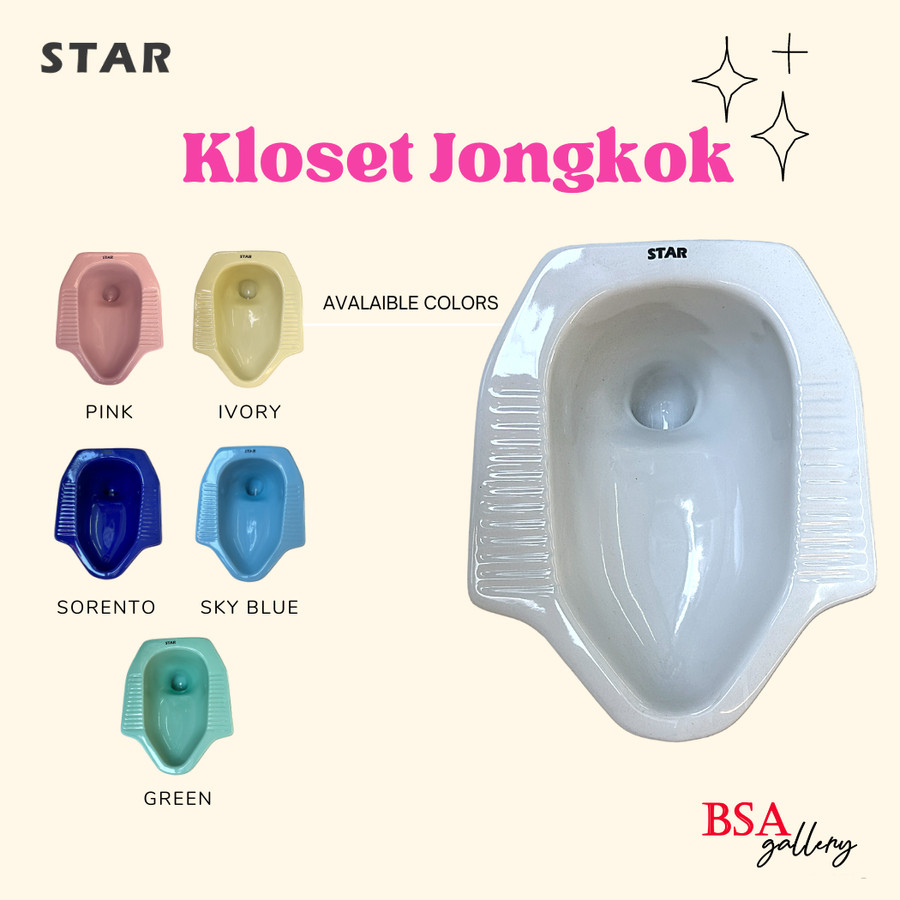 Jual KLOSET JONGKOK WARNA STAR / TOILET JONGKOK KAMAR MANDI MODEL TOTO ...