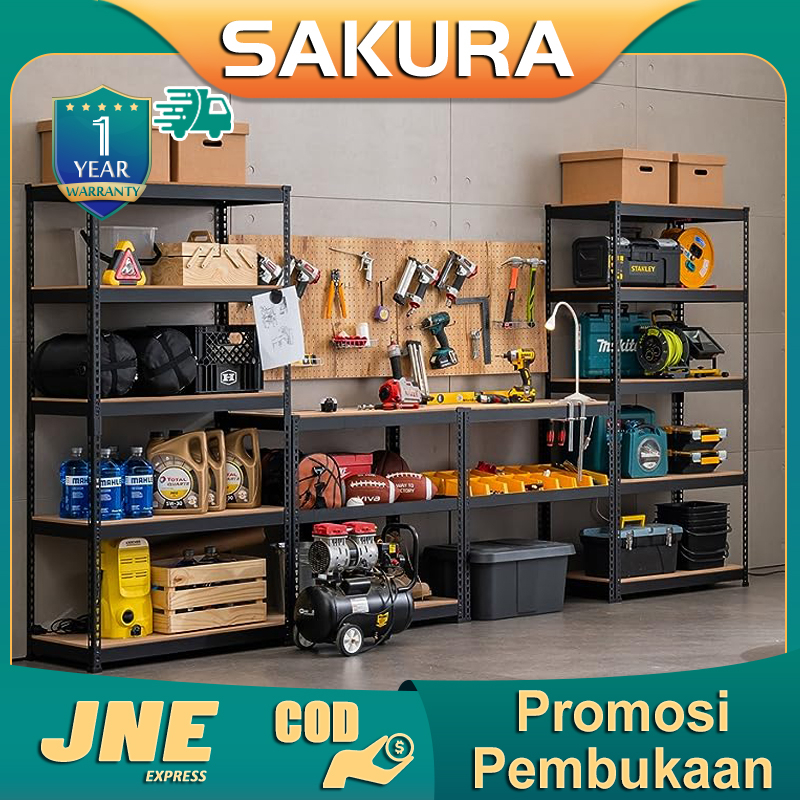 Jual SAKURA Rak Besi Susun Serbaguna rak aquarium rak buku kayu rak ...