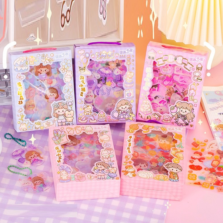 Jual Gannise DIY Gantungan Sticker Set Stiker Kemasan Box Souvenir GN ...