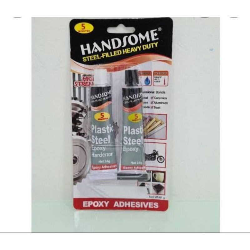 Jual Lem HANDSOME epoxy besi campur 5 menit | Shopee Indonesia