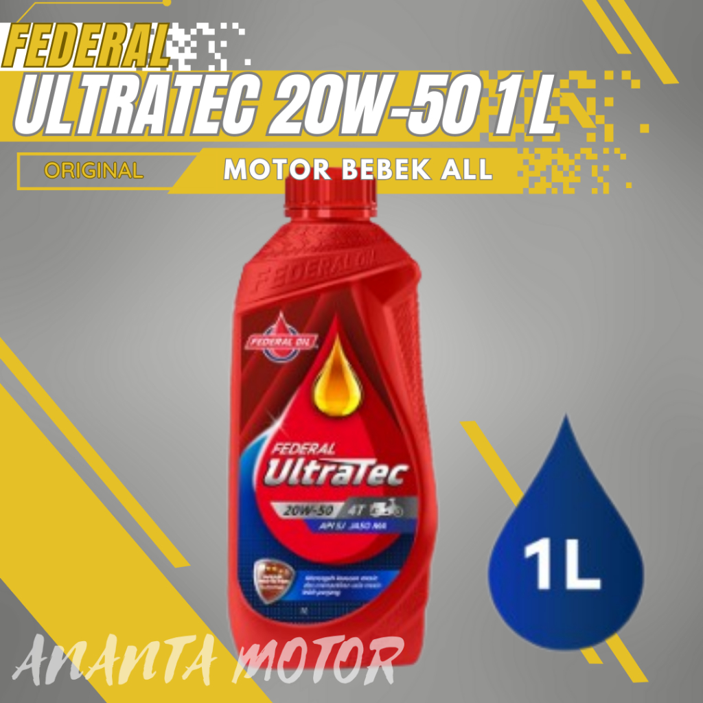 Jual 220525 FEDERAL OIL Ultratec 20W-50 1L - Oli Motor Non Matic 4T ...