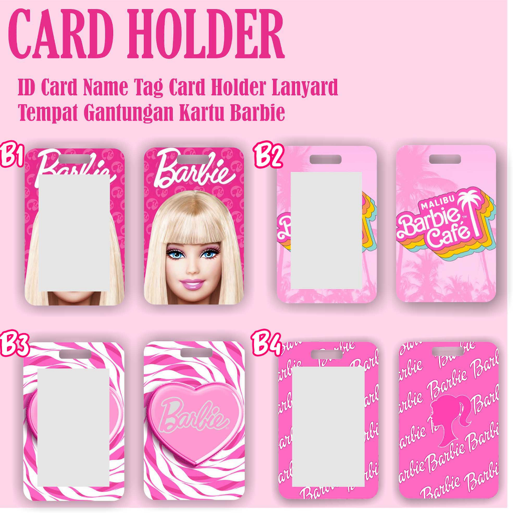 Jual LANYARD CARD HOLDER Name Tag Barbie Pink Kartu E-money Brizzi ...