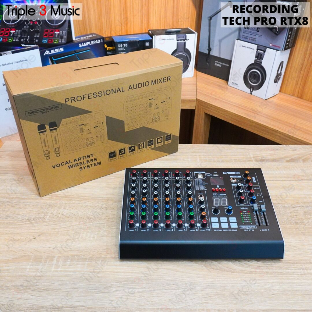 Jual Recording tech RT Pro RTX8 PRO RT X8 8 channel USB MIXER AUDIO ORI ...