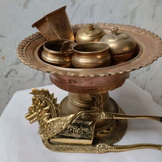 Jual ⭐⭐⭐⭐⭐Tepak sirih khas melayu komplit bahan kuningan asli ex lama ...