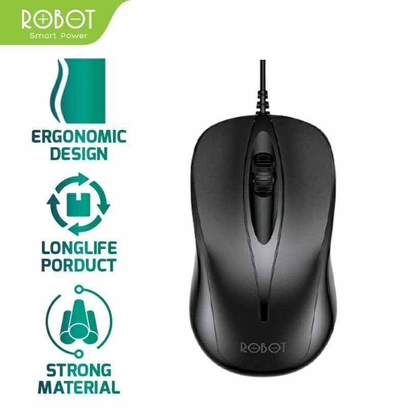 Jual ROBOT M102 Mouse Wired Laptop Komputer Office Mouse USB Kabel 1200 ...
