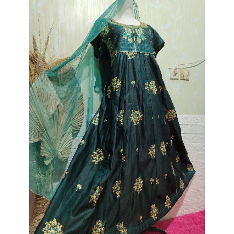 Jual BAJU INDIA/ ANARKALI SET SELENDANG/ TAFETA LEMBUT SUTRA/ JOTOL ...
