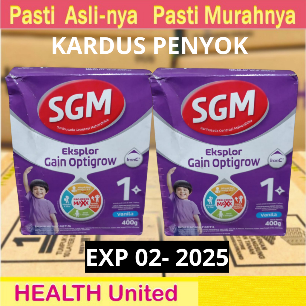 Jual SGM Eksplor Gain Optigrow 1+ 400gr (Kemasan Dus Penyok) | Shopee ...
