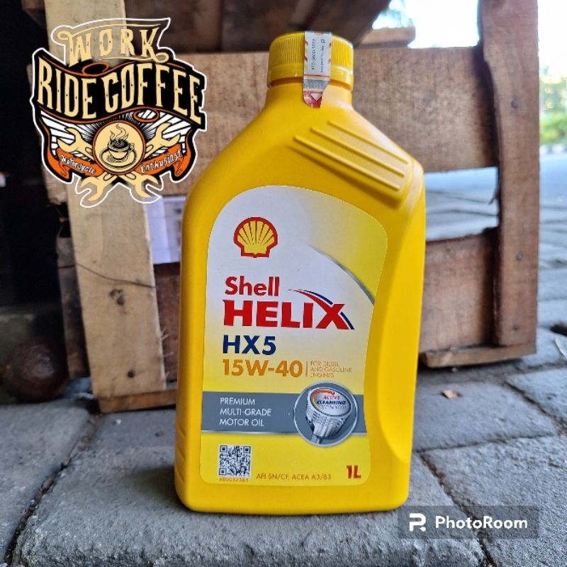 Jual OLI SHELL HELIX HX5 PREMIUM MULTI-GRADE MOTOR OIL 15W-40 1L ...